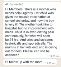 Alleged measles injection causing serious adverse effects in children ...